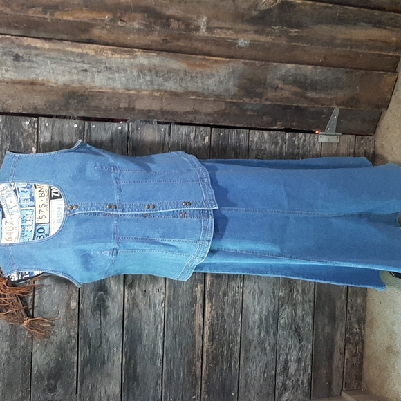 Susan Bristol | Skirts | Vintage Susan Bristle 2 Piece Denim Set | Poshmark